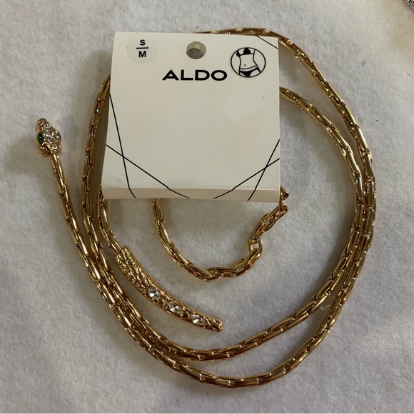 Aldo | Jewelry | Aldo Jennoriel Gold Tone Snake Belly Chain Jewelry ...